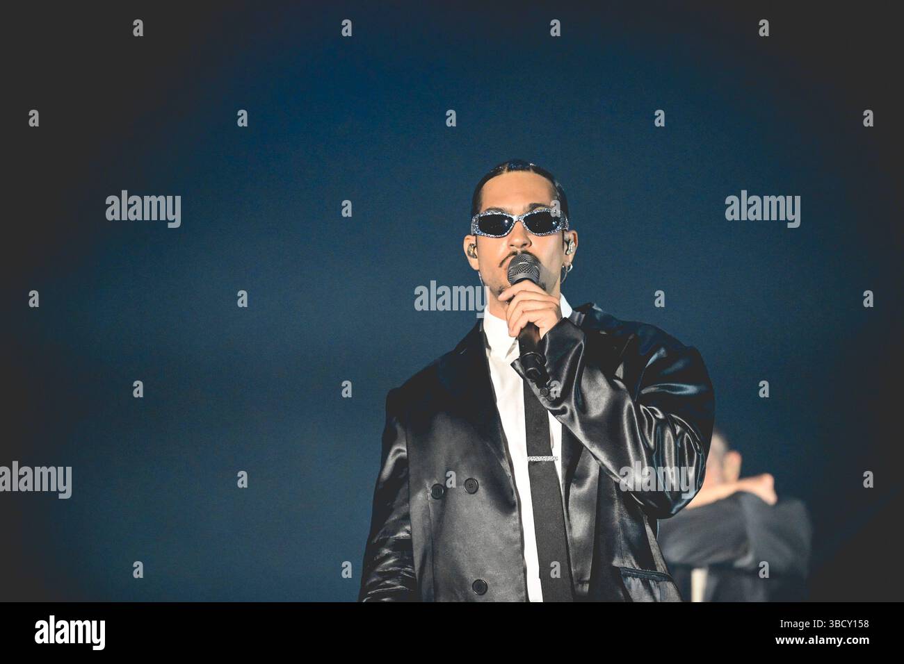 May 21, 2025, Napoli, Italy: Italian singer Mahmood performs live on ...