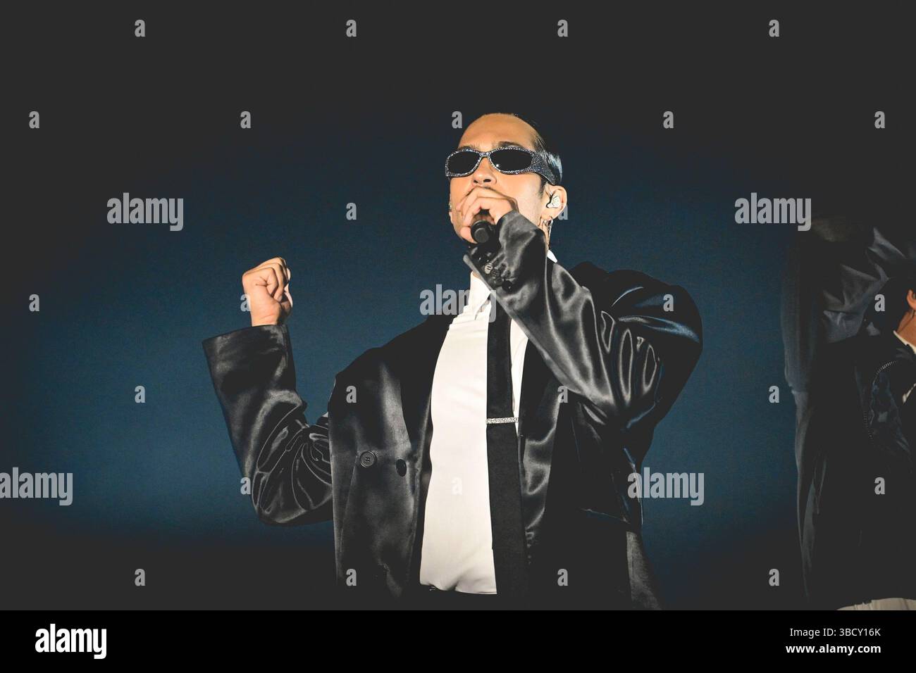 May 21, 2025, Napoli, Italy: Italian singer Mahmood performs live on ...