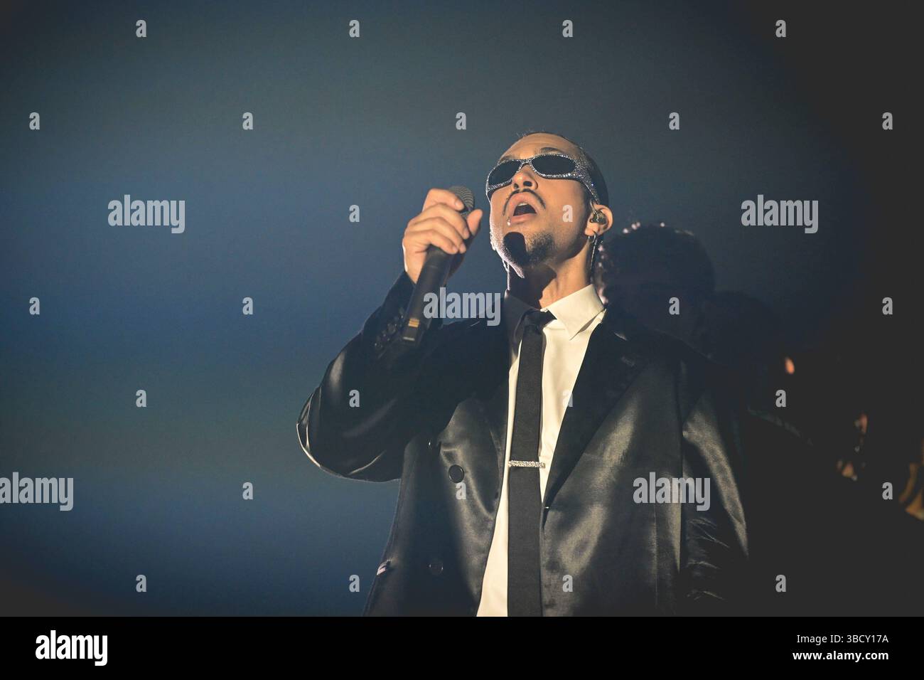 May 21, 2025, Napoli, Italy: Italian singer Mahmood performs live on ...