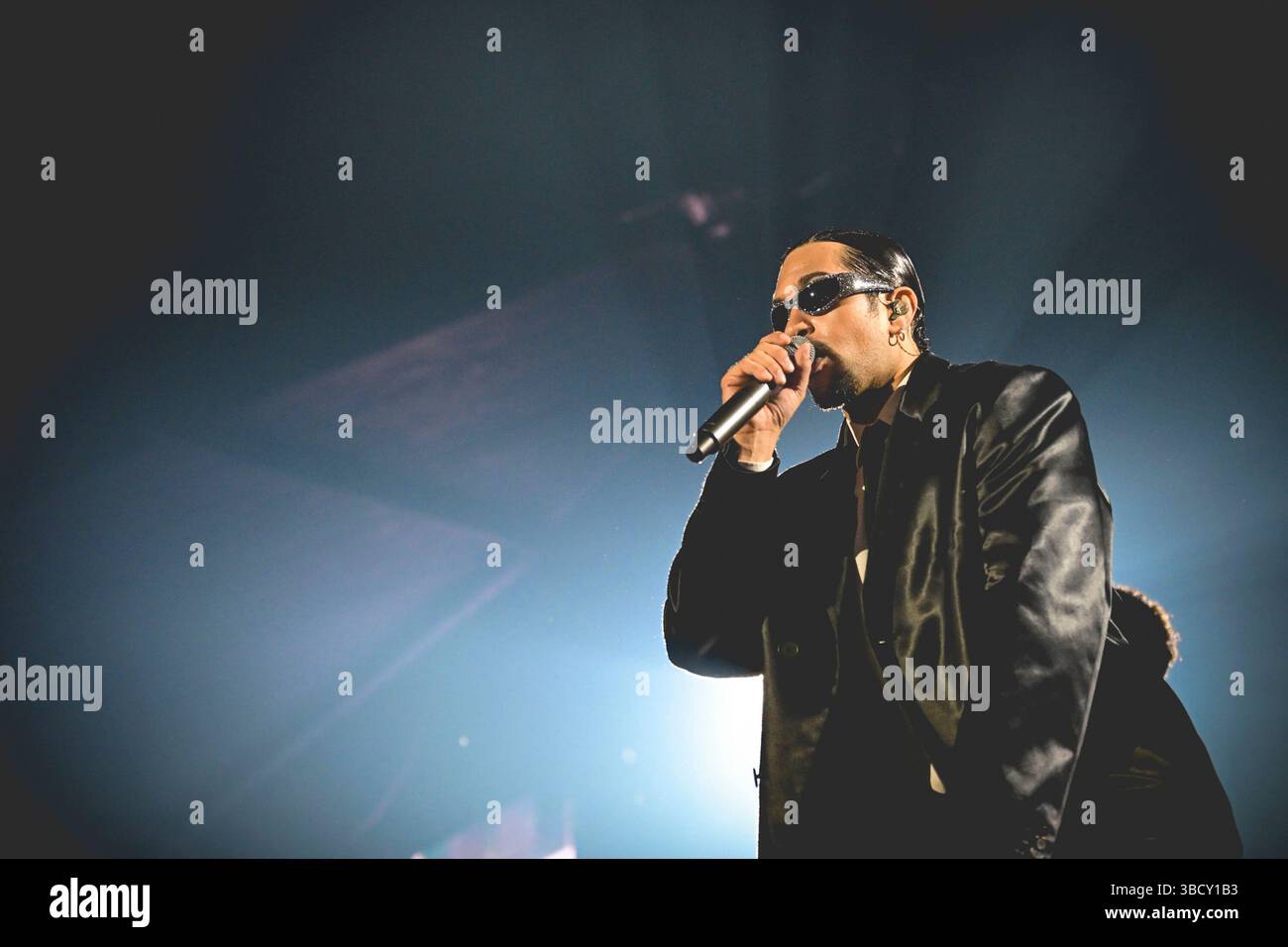 May 21, 2025, Napoli, Italy: Italian singer Mahmood performs live on ...