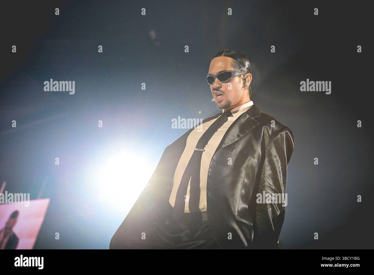 May 21, 2025, Napoli, Italy: Italian singer Mahmood performs live on ...