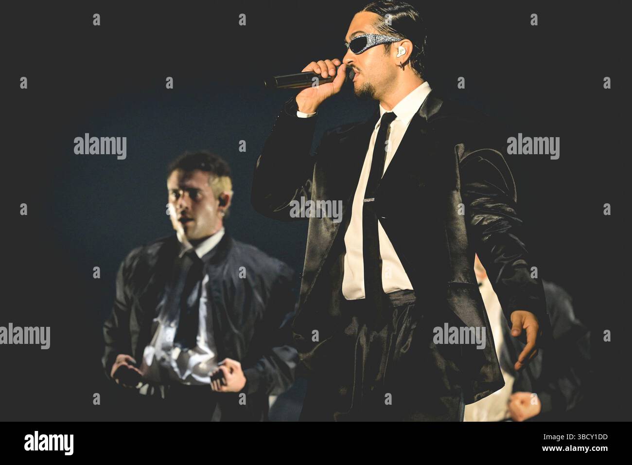 May 21, 2025, Napoli, Italy: Italian singer Mahmood performs live on ...