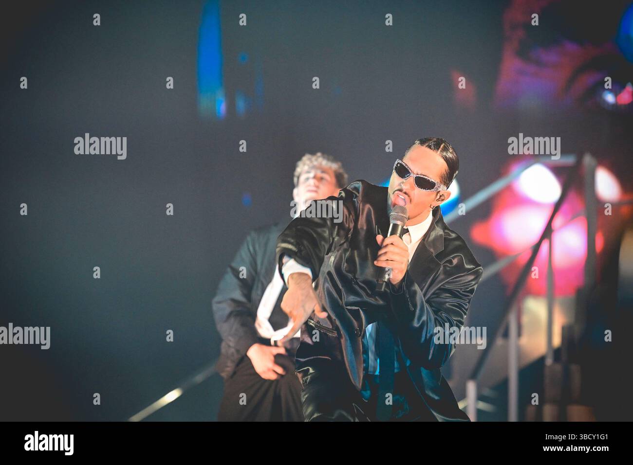 May 21, 2025, Napoli, Italy: Italian singer Mahmood performs live on ...