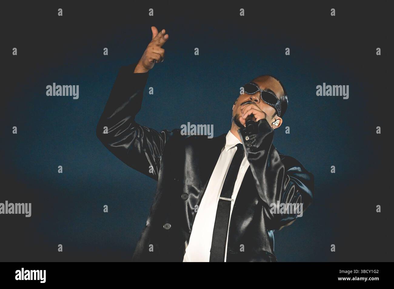 May 21, 2025, Napoli, Italy: Italian singer Mahmood performs live on ...