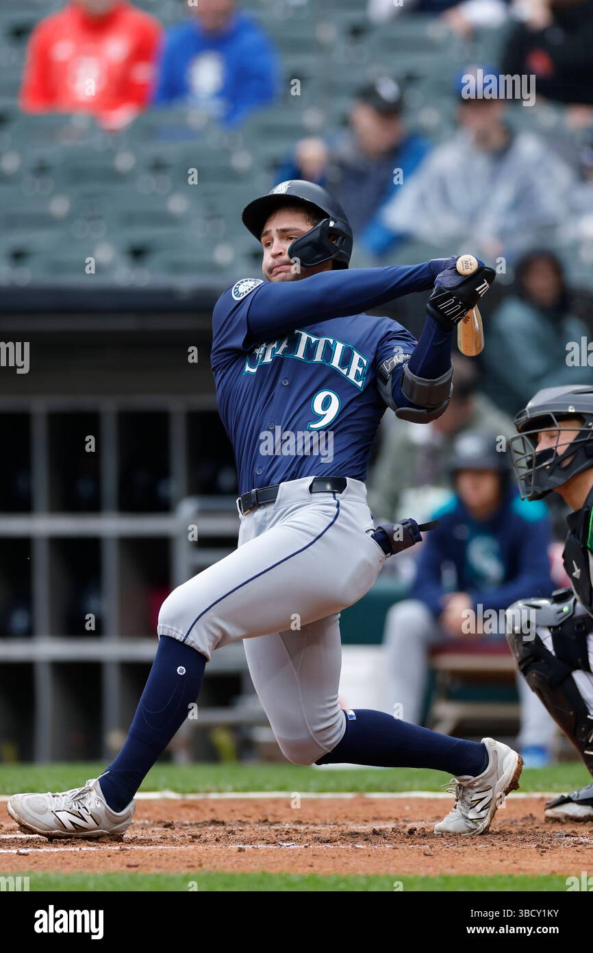 CHICAGO, IL - MAY 21: Seattle Mariners third baseman Ben Williamson #9 ...