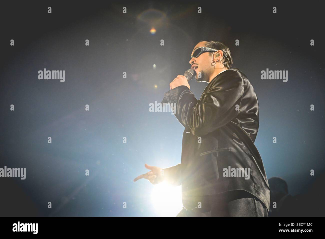 May 21, 2025, Napoli, Italy: Italian singer Mahmood performs live on ...