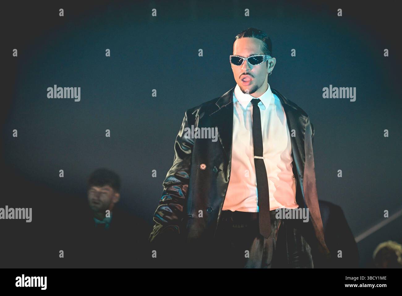 May 21, 2025, Napoli, Italy: Italian singer Mahmood performs live on ...