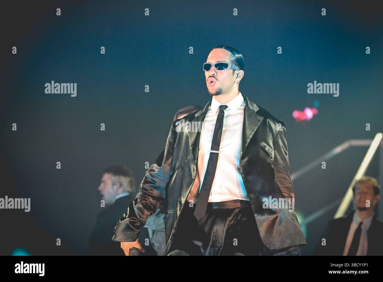 May 21, 2025, Napoli, Italy: Italian singer Mahmood performs live on ...