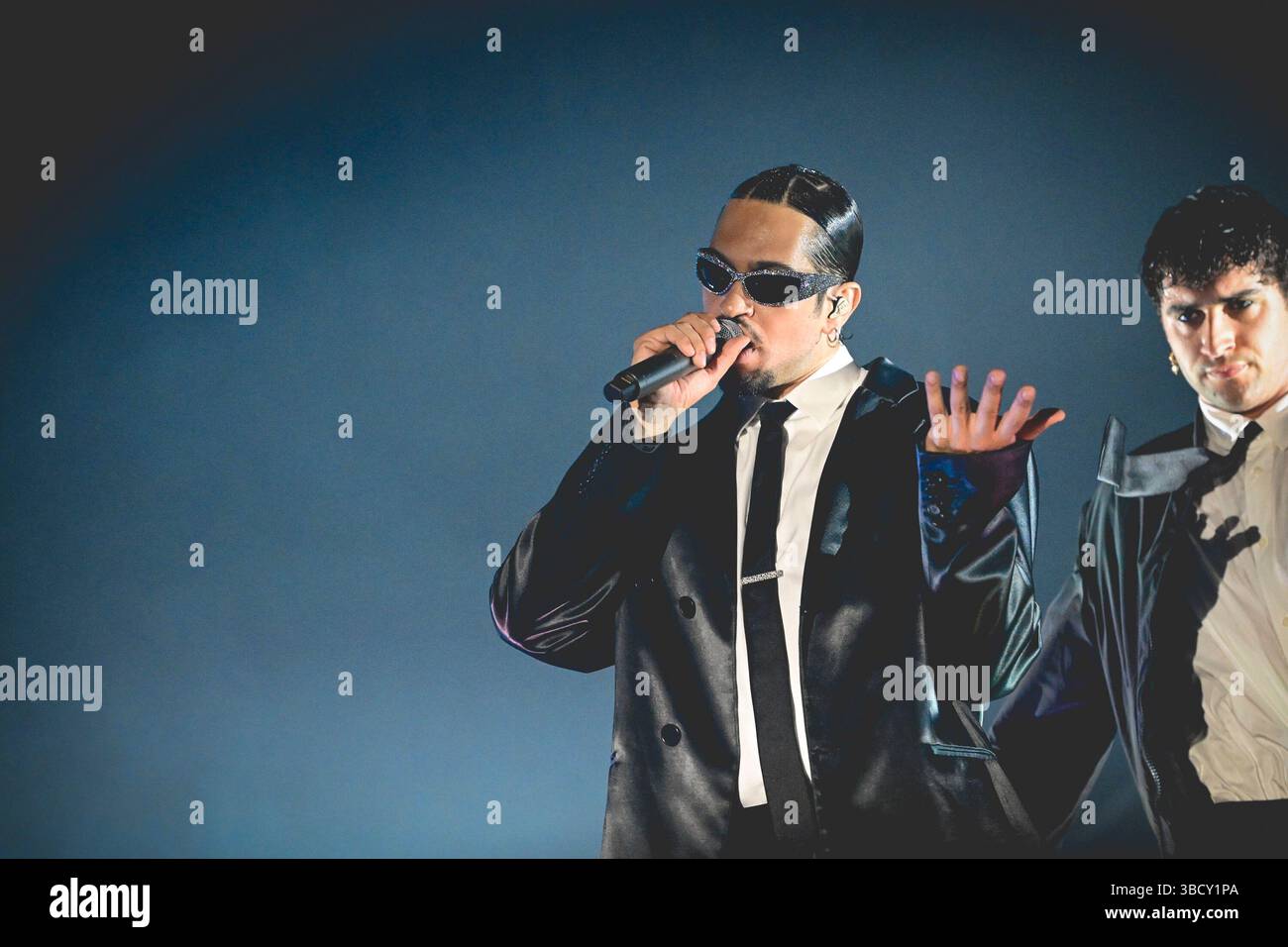 May 21, 2025, Napoli, Italy: Italian singer Mahmood performs live on ...