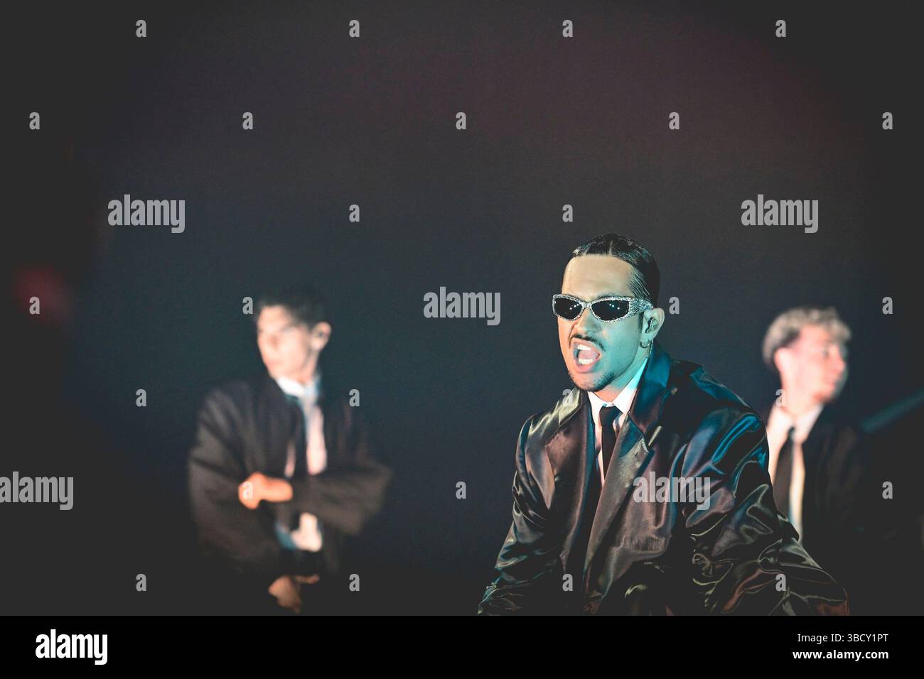 May 21, 2025, Napoli, Italy: Italian singer Mahmood performs live on ...