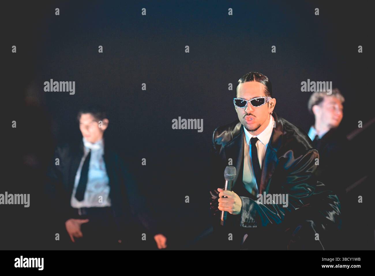 May 21, 2025, Napoli, Italy: Italian singer Mahmood performs live on ...