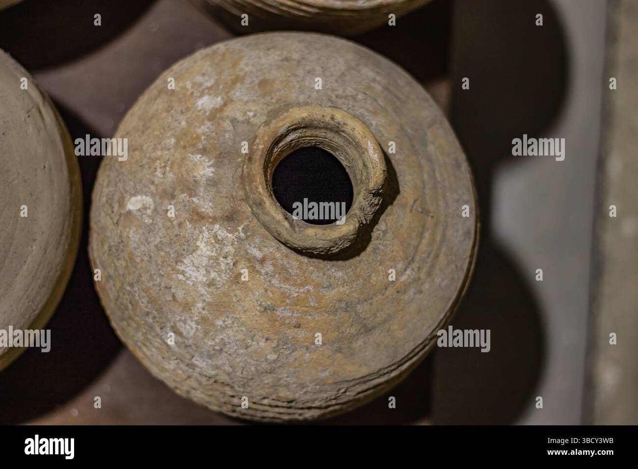 Ancient Khmer Ceramic Pot with Rounded Body and Narrow Neck Stock Photo ...