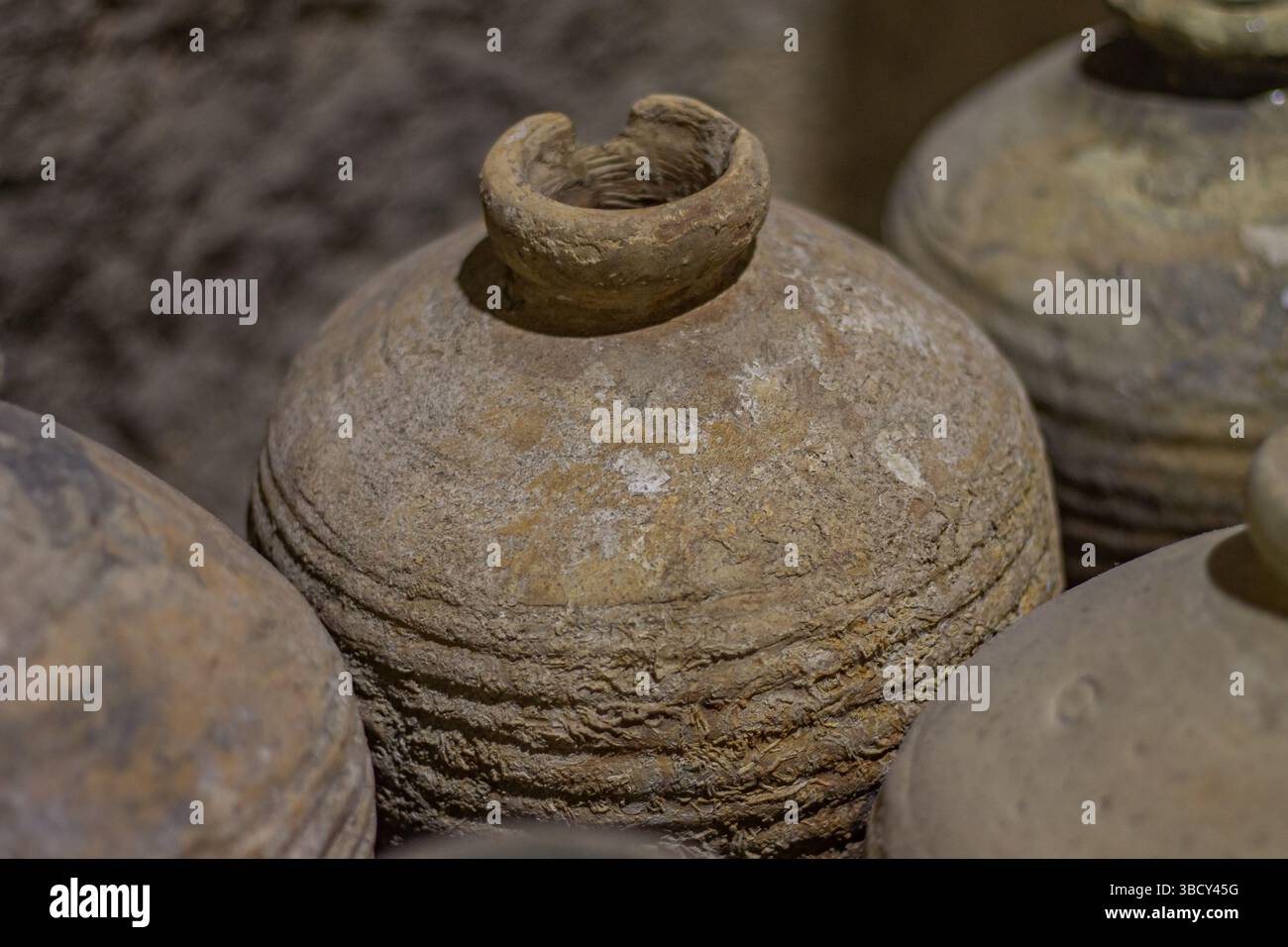 Ancient Khmer Ceramic Pot with Rounded Body and Narrow Neck Stock Photo ...