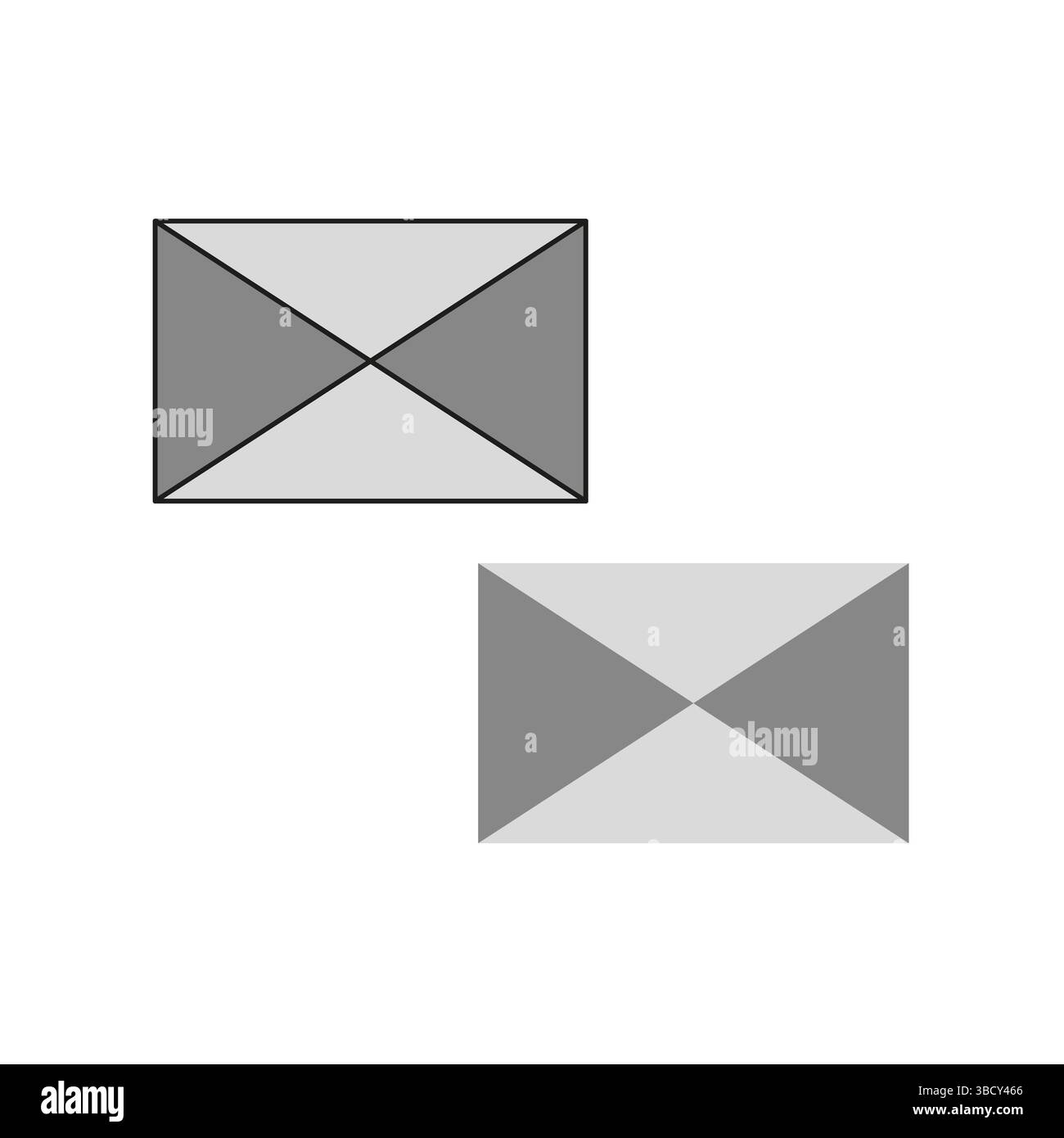 Envelope symbol shape. Message vector icon. Paper mail figure. Simple ...