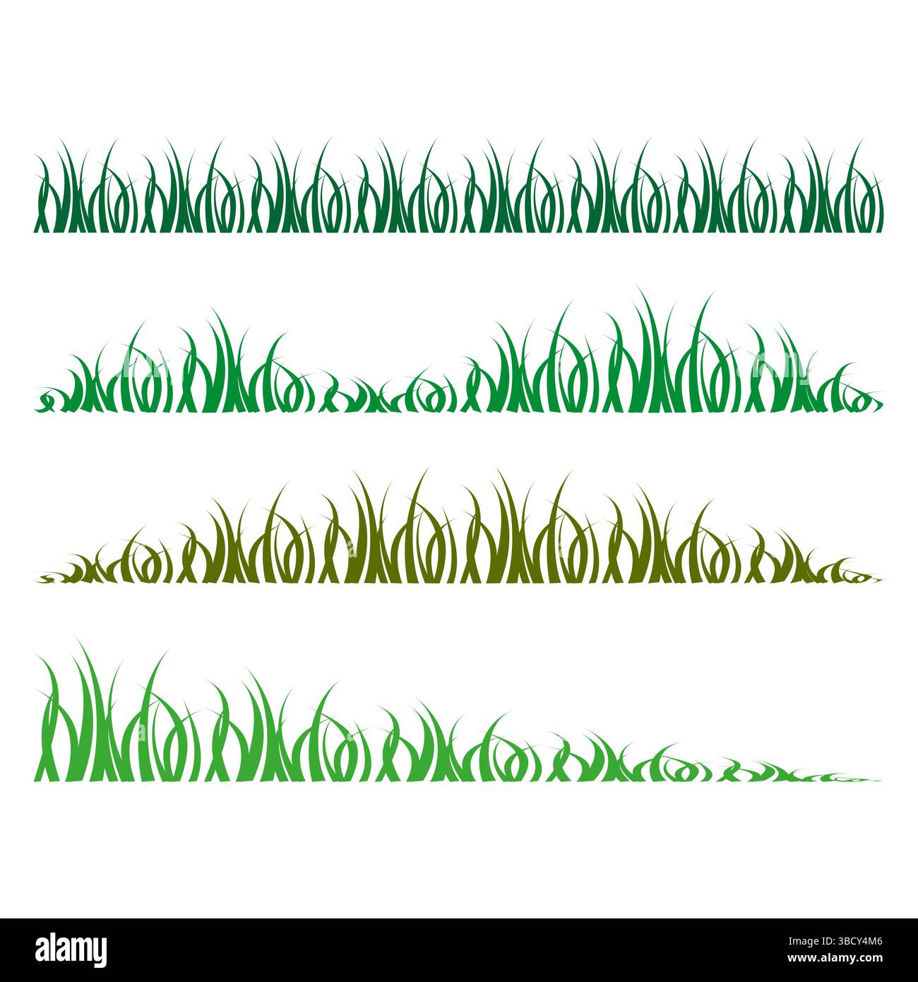 Grass border icon. Green vegetation stripe. Nature pattern design ...