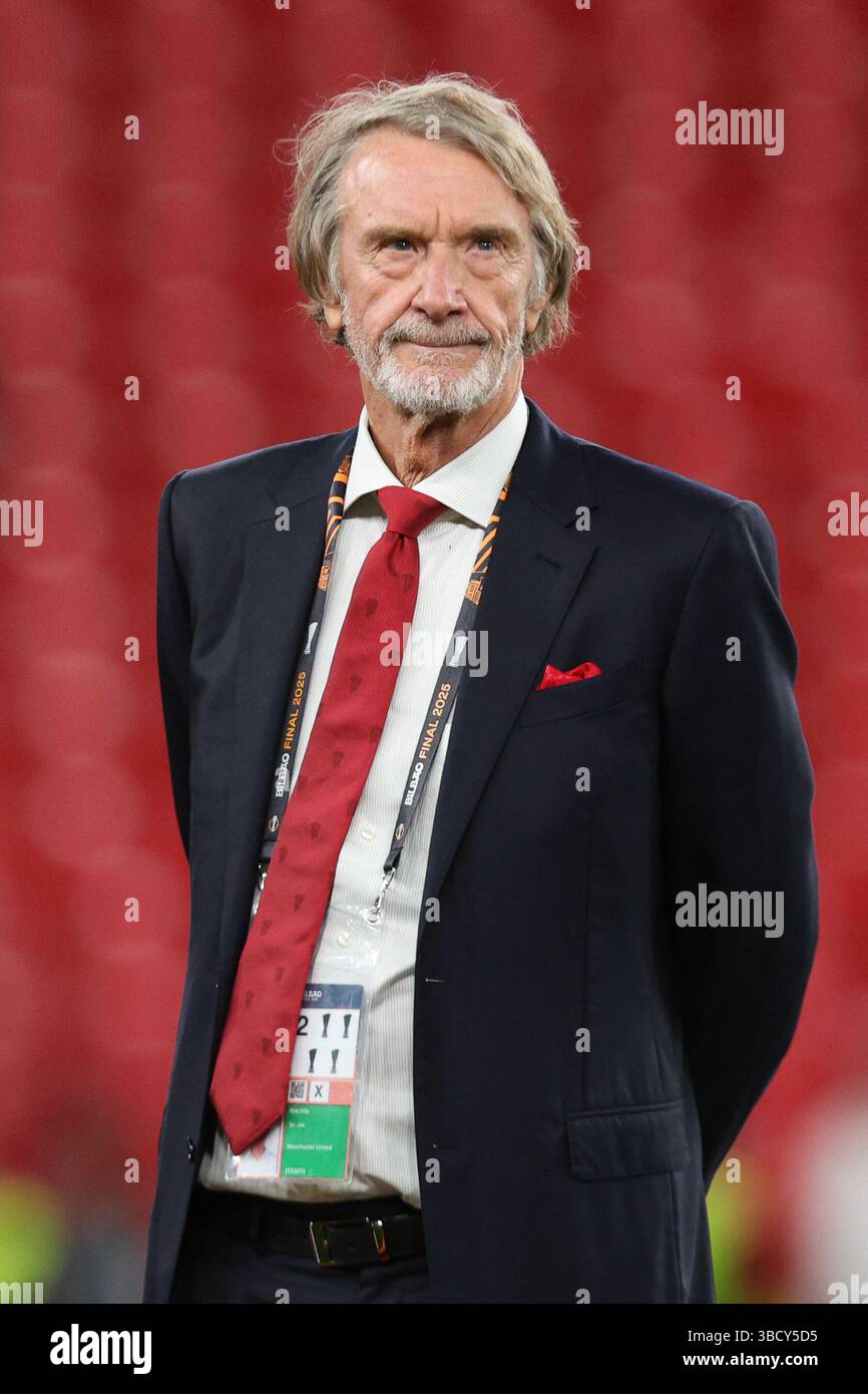 BILBAO, SPAIN - 21st May 2025: Manchester United co-owner Sir Jim ...