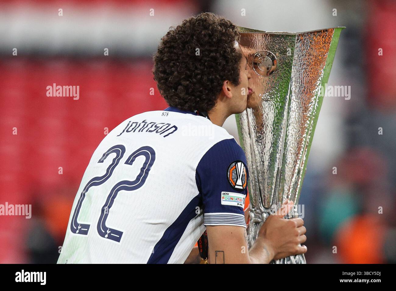 BILBAO, SPAIN - 21st May 2025: Brennan Johnson of Tottenham Hotspur ...
