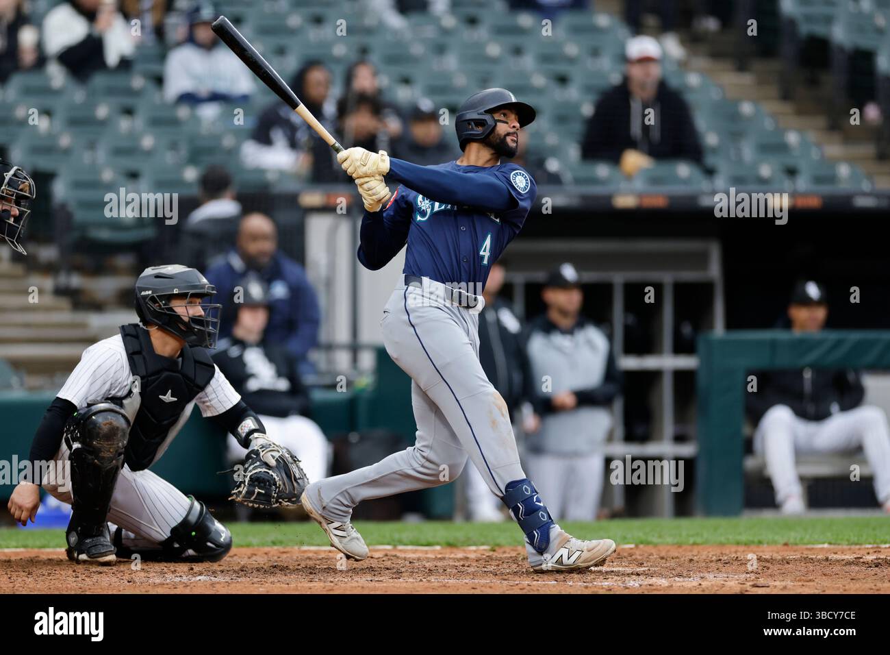 Chicago Il May 21 Seattle Mariners Outfielder Leody Taveras 4 Hits