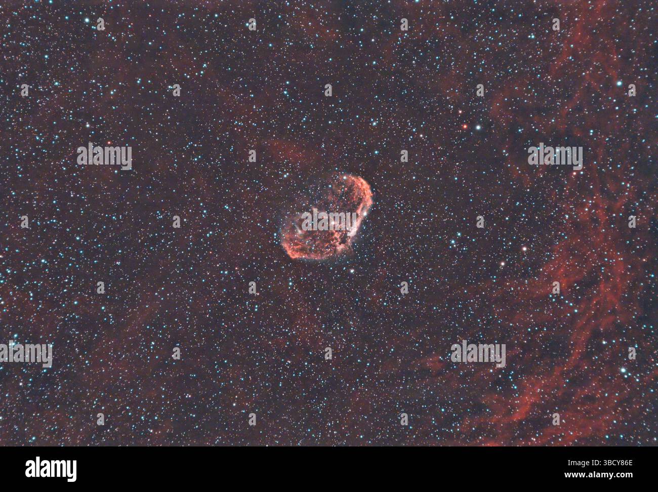 Crescent Nebula (NGC 6888, Caldwell 27, Sharpless 105) is an emission ...