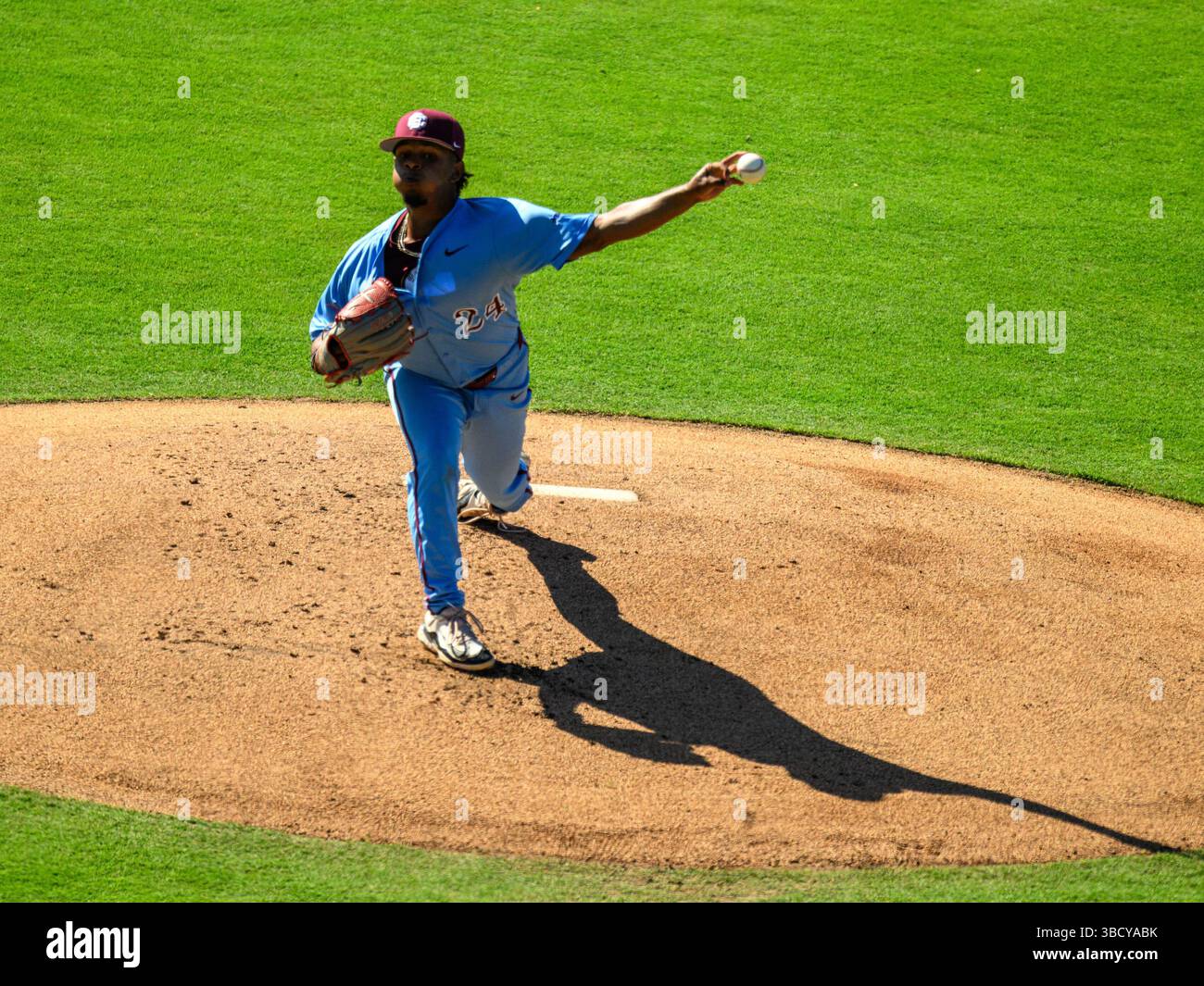 May 21, 2025: Starting BCU pitcher Edwin Sanchez (24) during SWAC ...