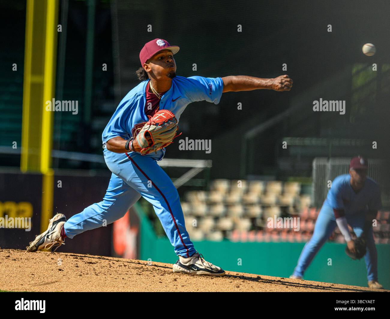 May 21, 2025: Starting BCU pitcher Edwin Sanchez (24) during SWAC ...