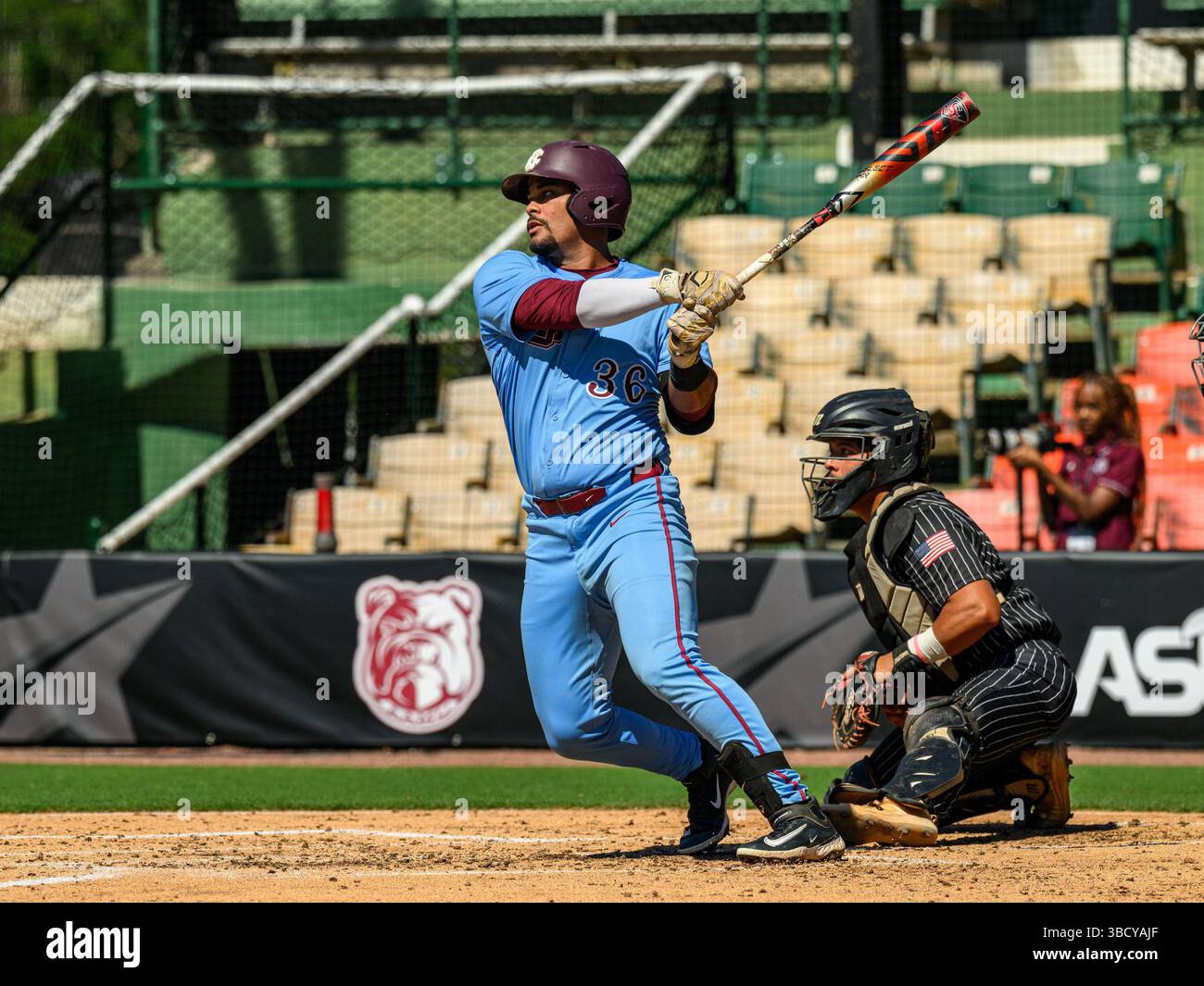 May 21, 2025: BCU outfielder Andrey Martinez (36) at bat during SWAC ...