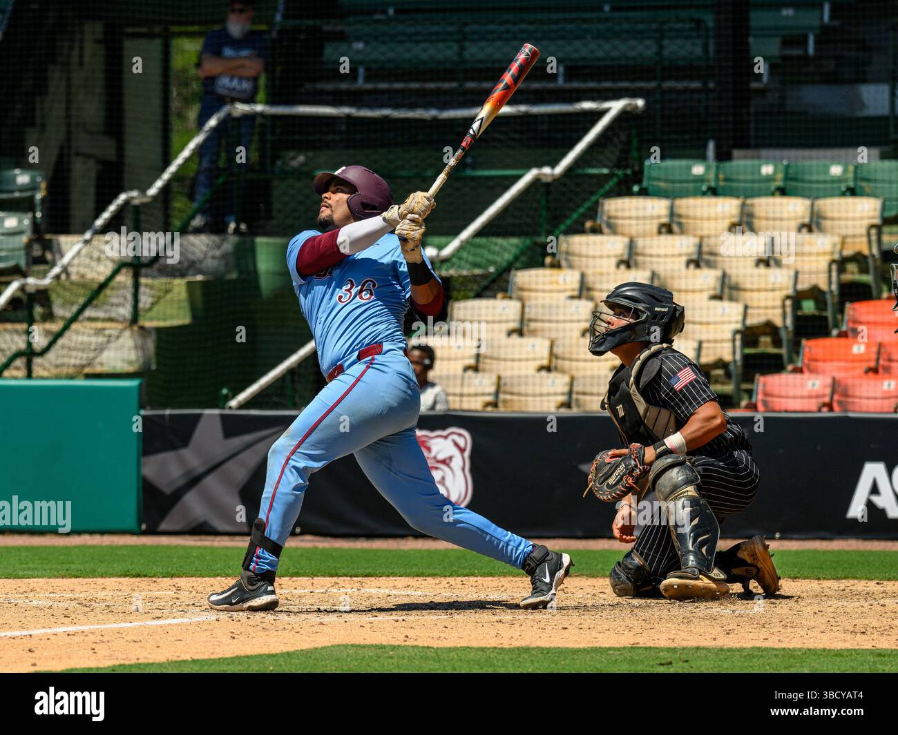 May 21, 2025: BCU outfielder Andrey Martinez (36) at bat during SWAC ...