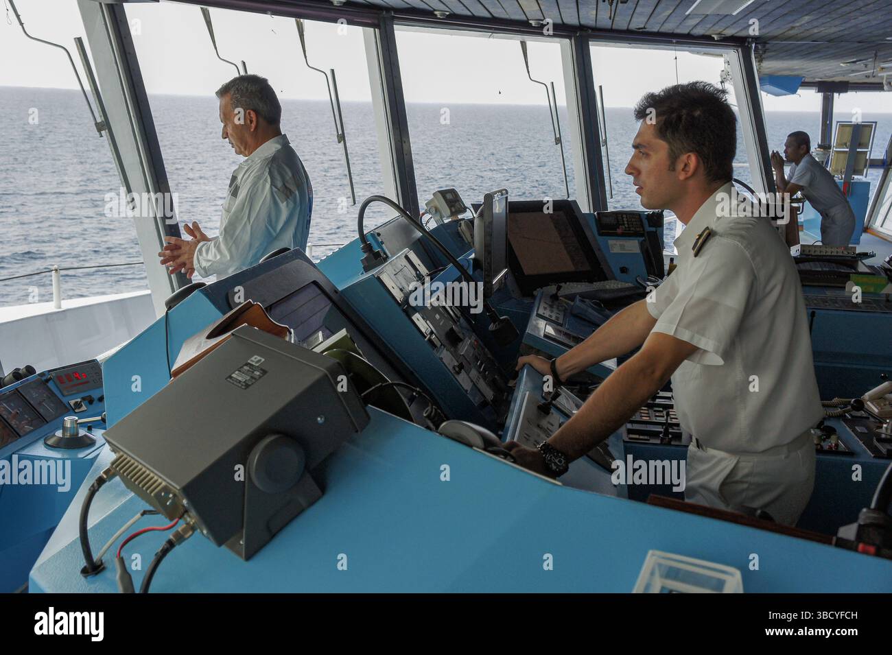 File pic: Alang, India. May 21,2025: Navigation officers & navigational ...
