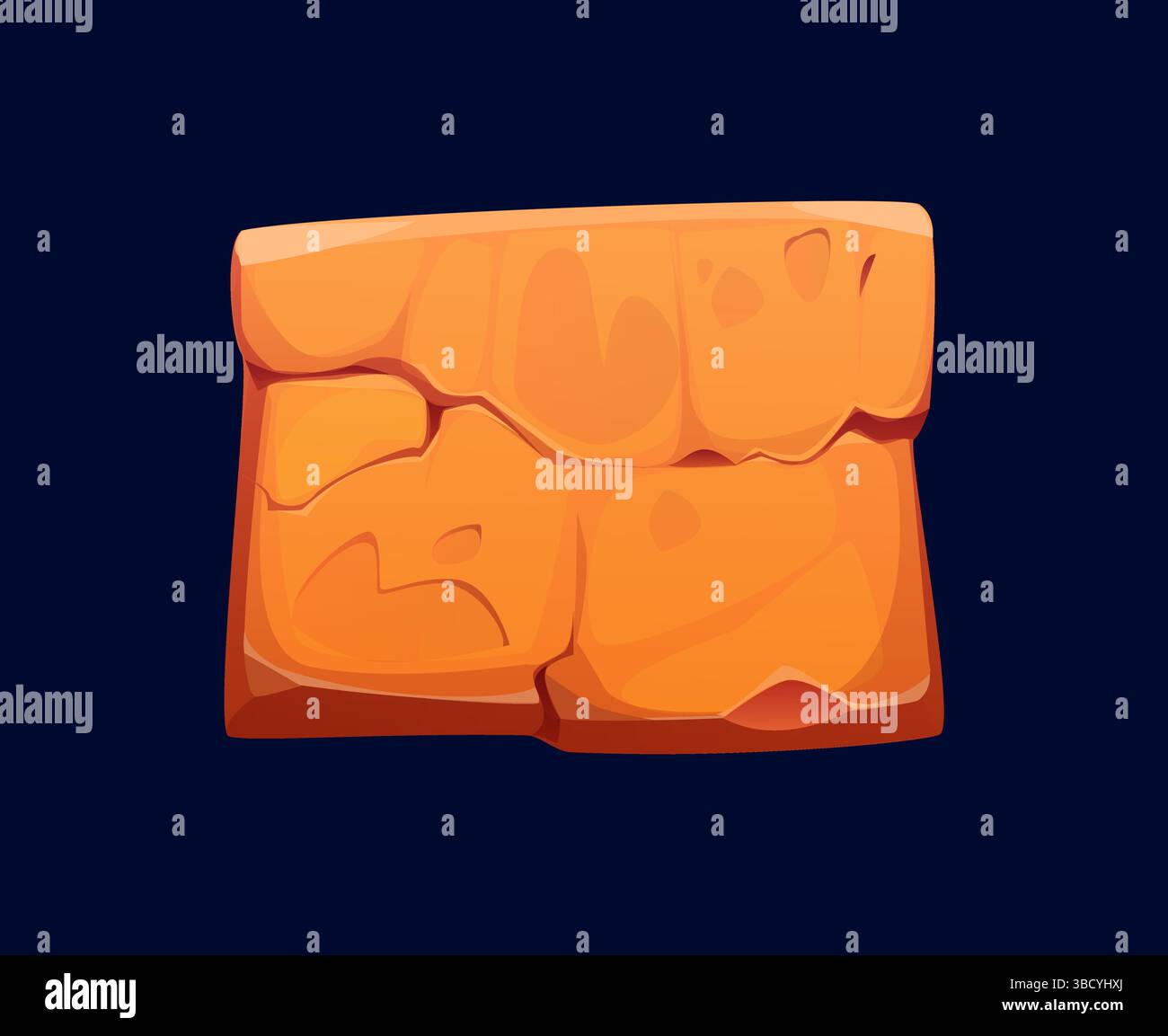 Ancient Egypt game sandstone tablet game icon, Egyptian treasure asset ...