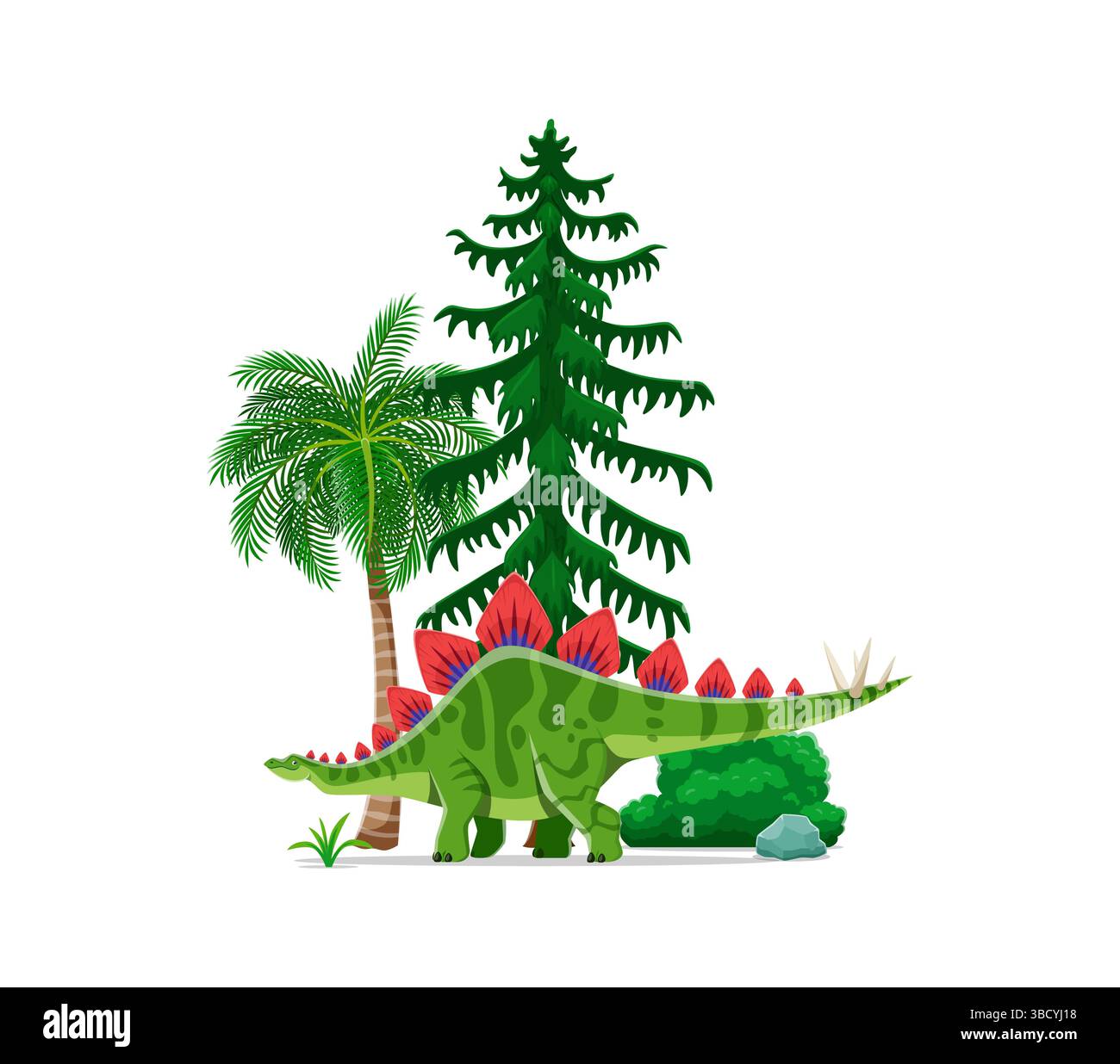 Stegosaurus prehistoric dinosaur character. Herbivore of Late Jurassic ...