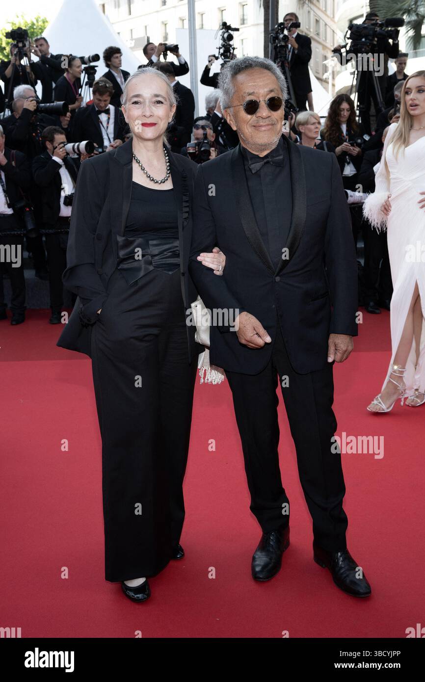 Cannes, France. 21st May, 2025. Delphine Ernotte and Renaud Le Van Kim ...