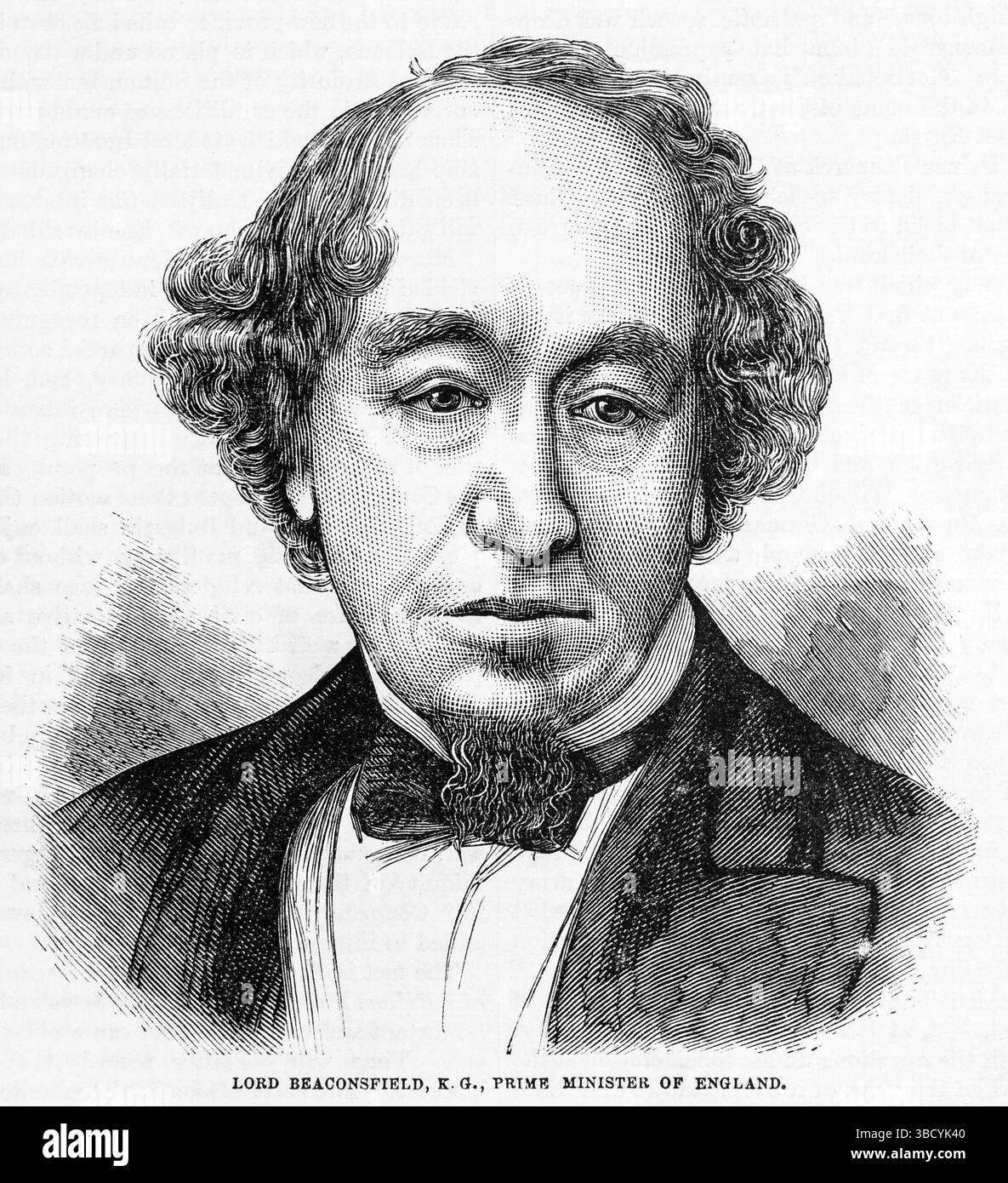 Portrait of Benjamin Disraeli, Lord Beaconsfield, the Prime Minister of ...