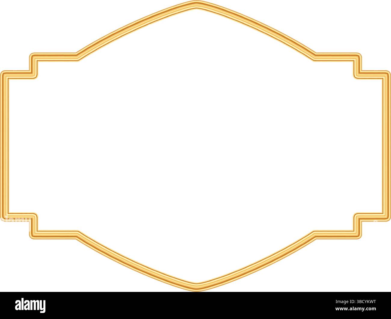 Luxury golden frame in oriental style. Islamic ornamental frame ...