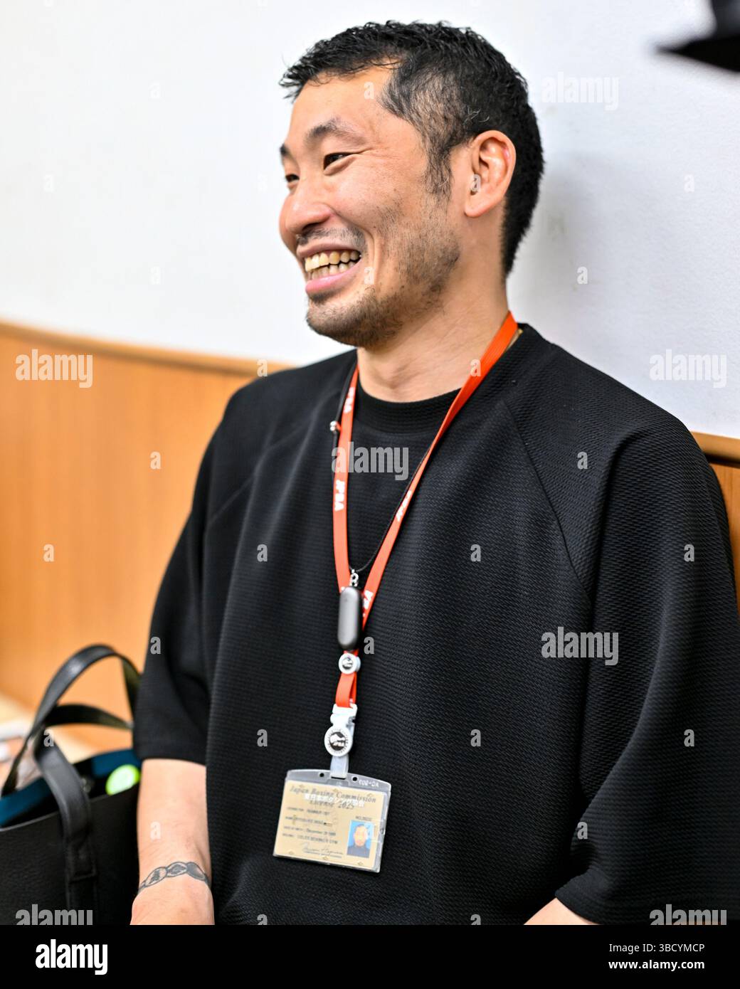 Ryosuke Iwasa after the WBO Asia Pacific Super Bantamweight title boxing bout at Korakuen Hall ...