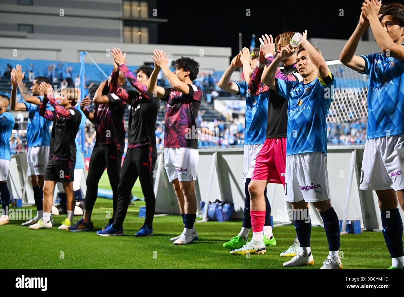 NHK Spring Mitsuzawa Football Stadium, Kanagawa, Japan. 21st May, 2025. FC/Yokohama FC team ...