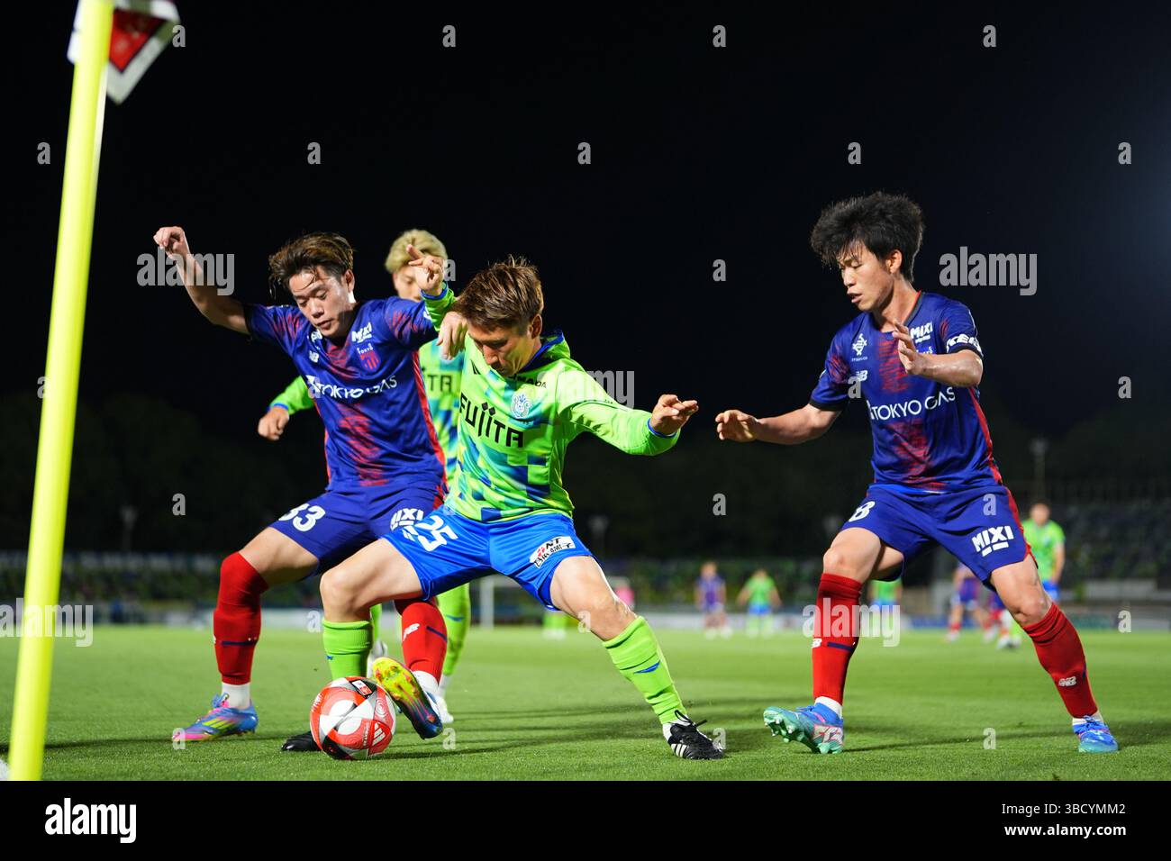 (L-R) Kota Tawaratsumida (FC Tokyo), Hiroaki Okuno (Bellmare), Takahiro Ko (FC Tokyo), MAY 21 ...