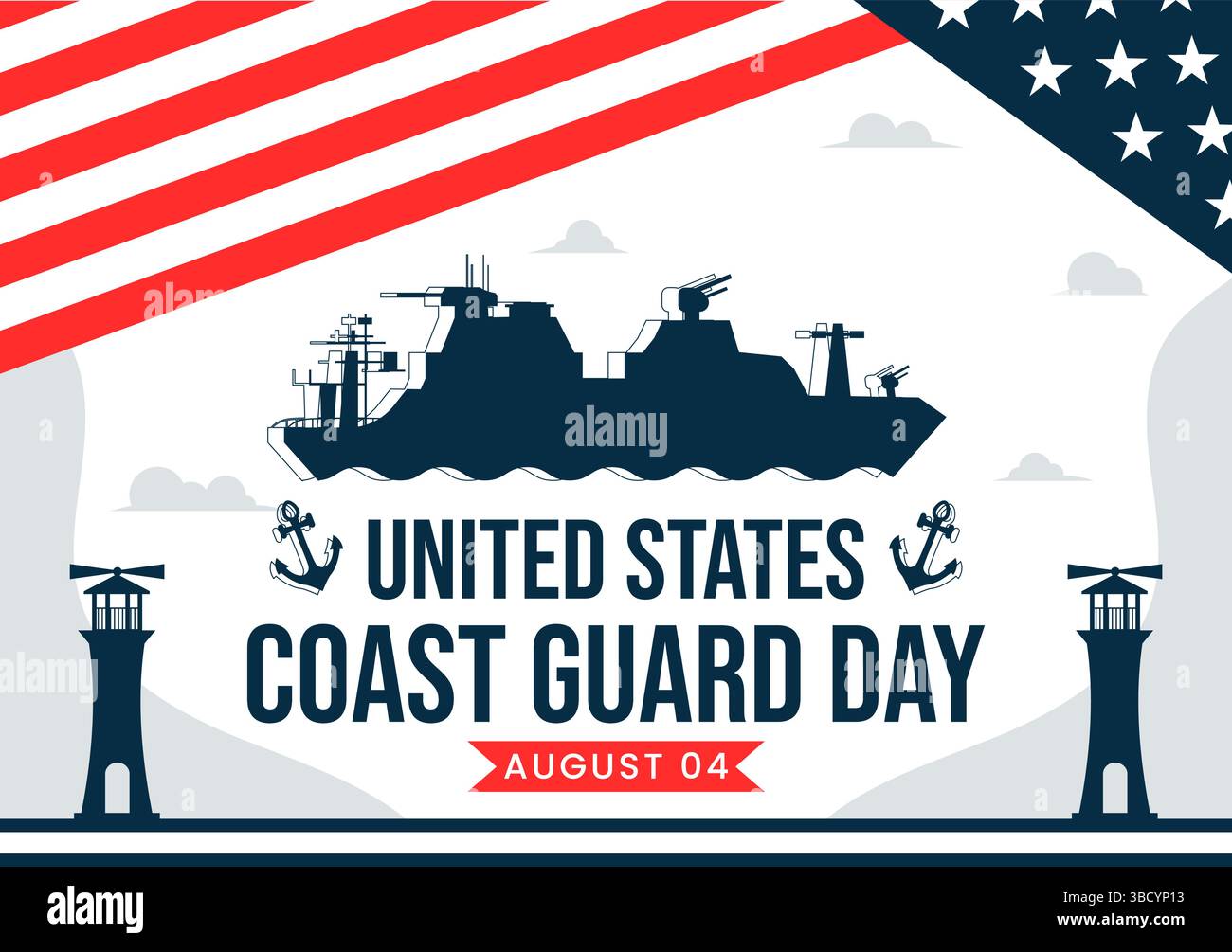 American flag anchor Stock Vector Images - Alamy