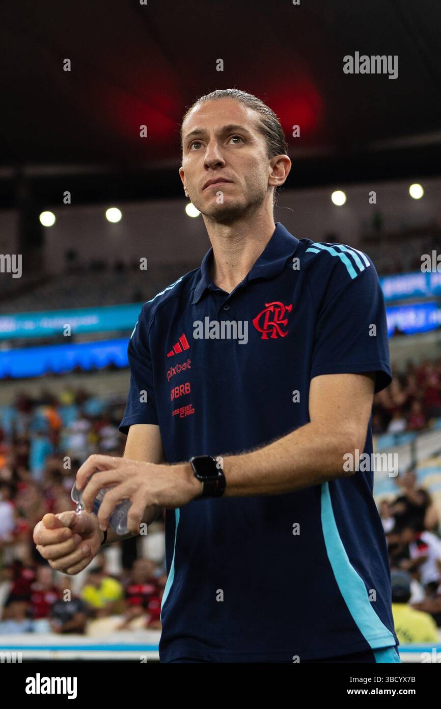 RIO DE JANEIRO, BRAZIL - MAY 21: FILIPE LUIS, Head Coach of Flamengo ...