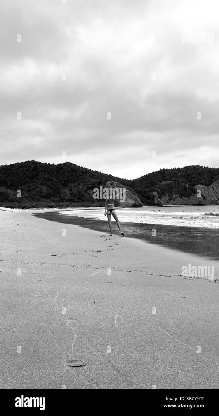 Tourist on back in Black and White Stock Photos & Images - Alamy