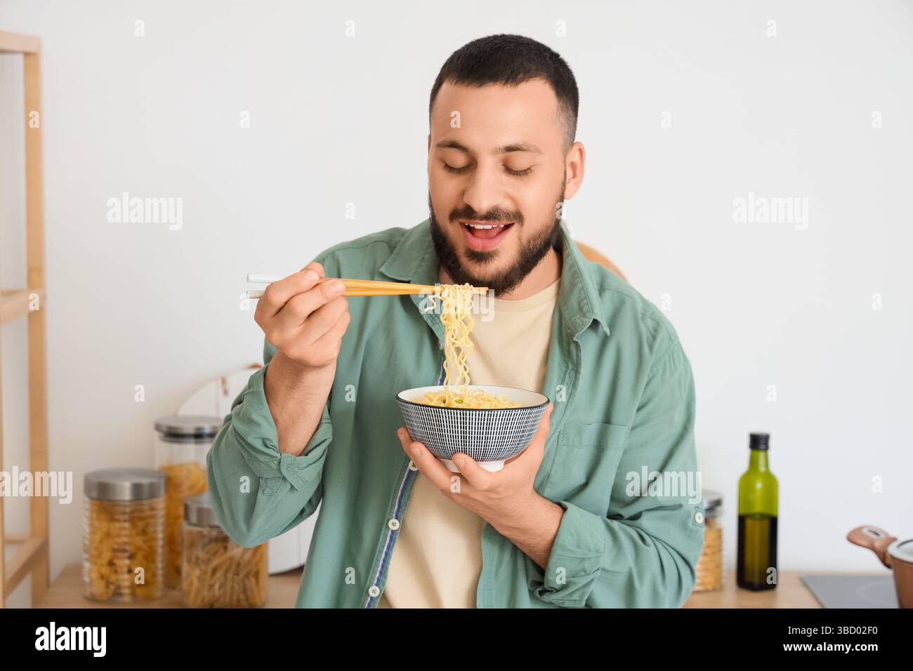 Man eating boiled egg hi-res stock photography and images - Alamy