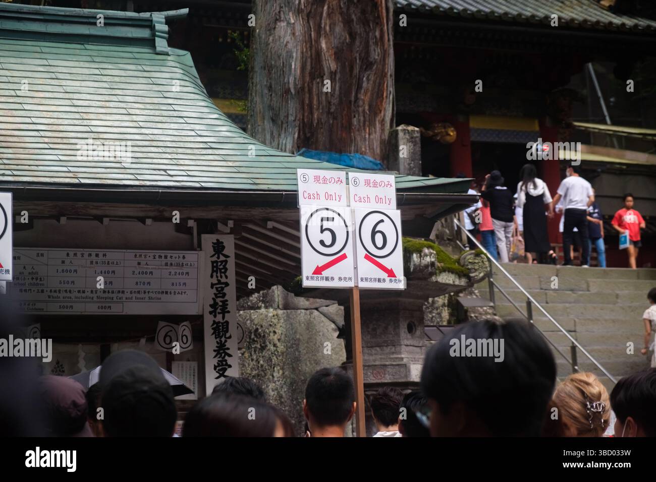 Nikko, Japan - August 12 2024: Queue of Visitors Near Toshogu Shrine ...