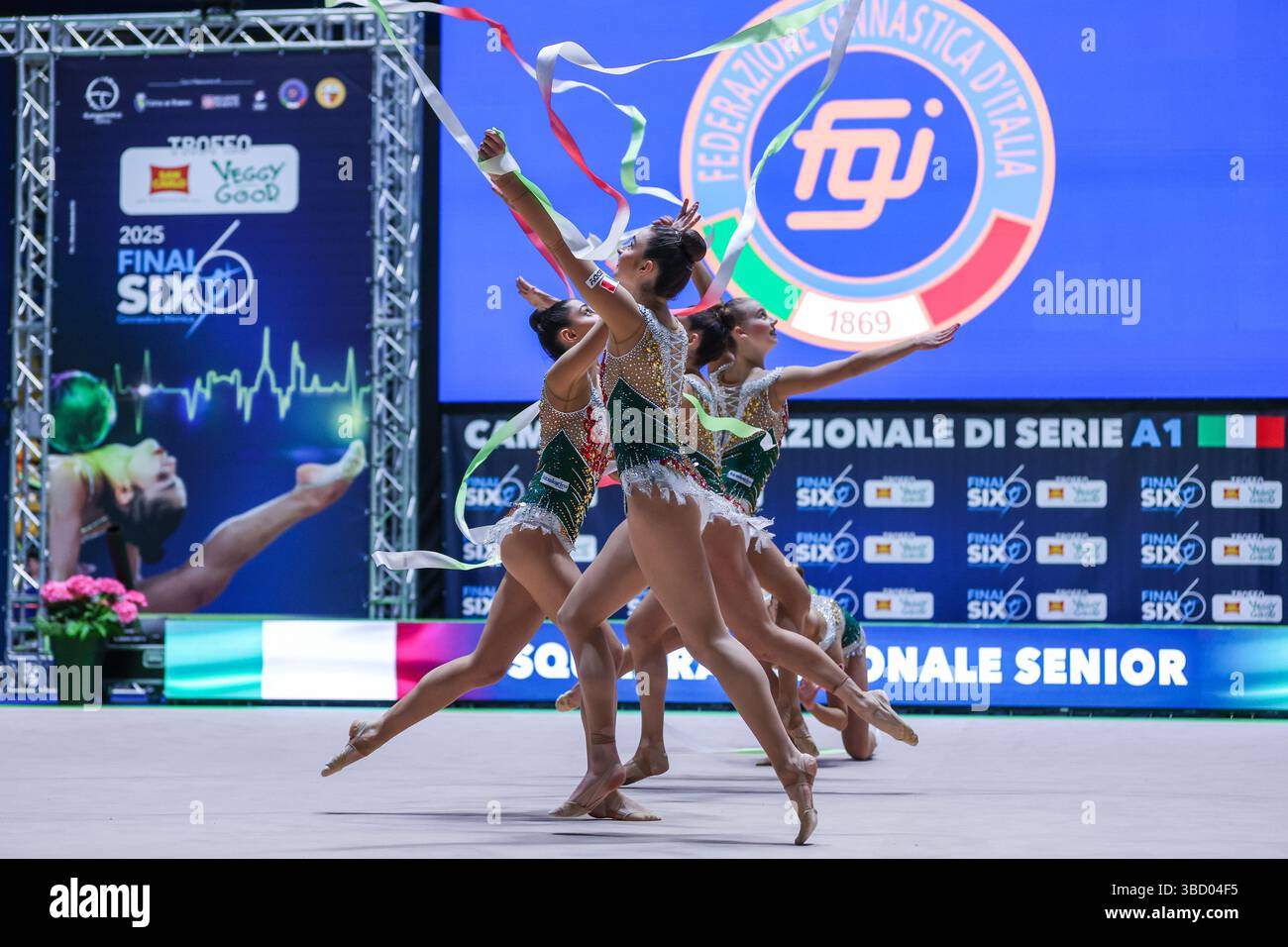 Turin, Italy. 17th May, 2025. Italy team seen during Rhythmic ...