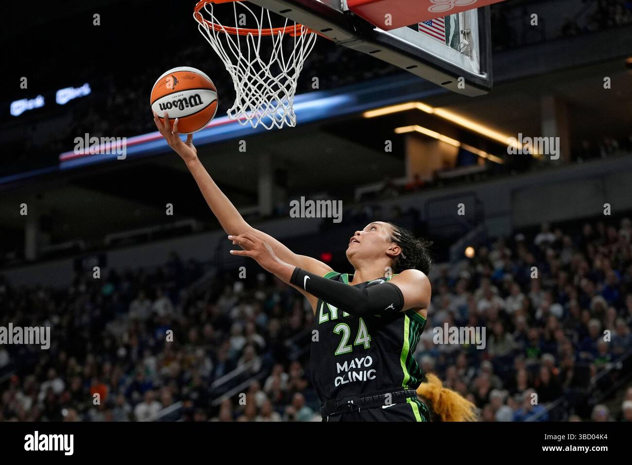 Minnesota Lynx forward Napheesa Collier (24) shoots during the second ...