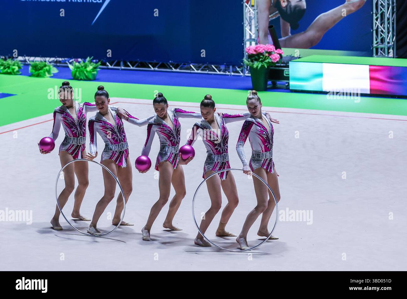 Turin, Italy. 17th May, 2025. Italy team seen during Rhythmic ...