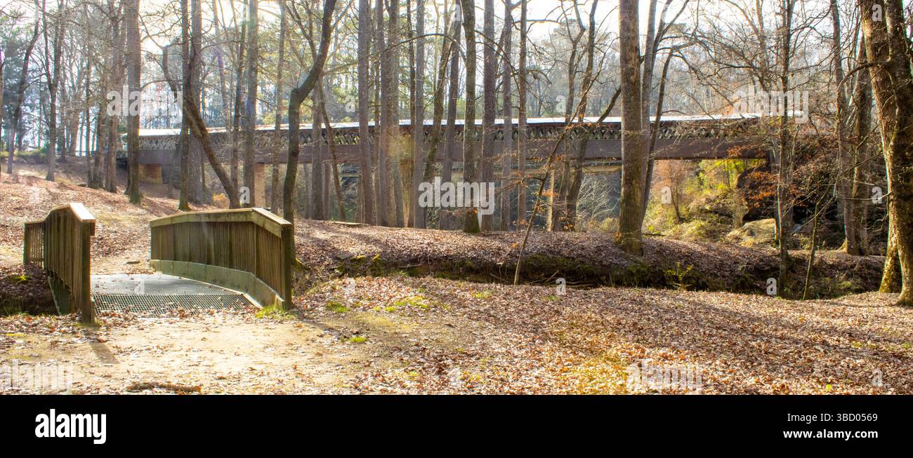 The Clarkson Covered Bridge, a historic wooden truss bridge in Cullman ...