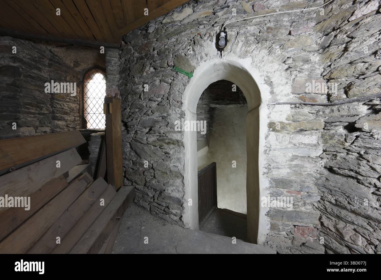 Northern choir flank tower, view to the east, staircase Church of St., Church of St., St., St ...
