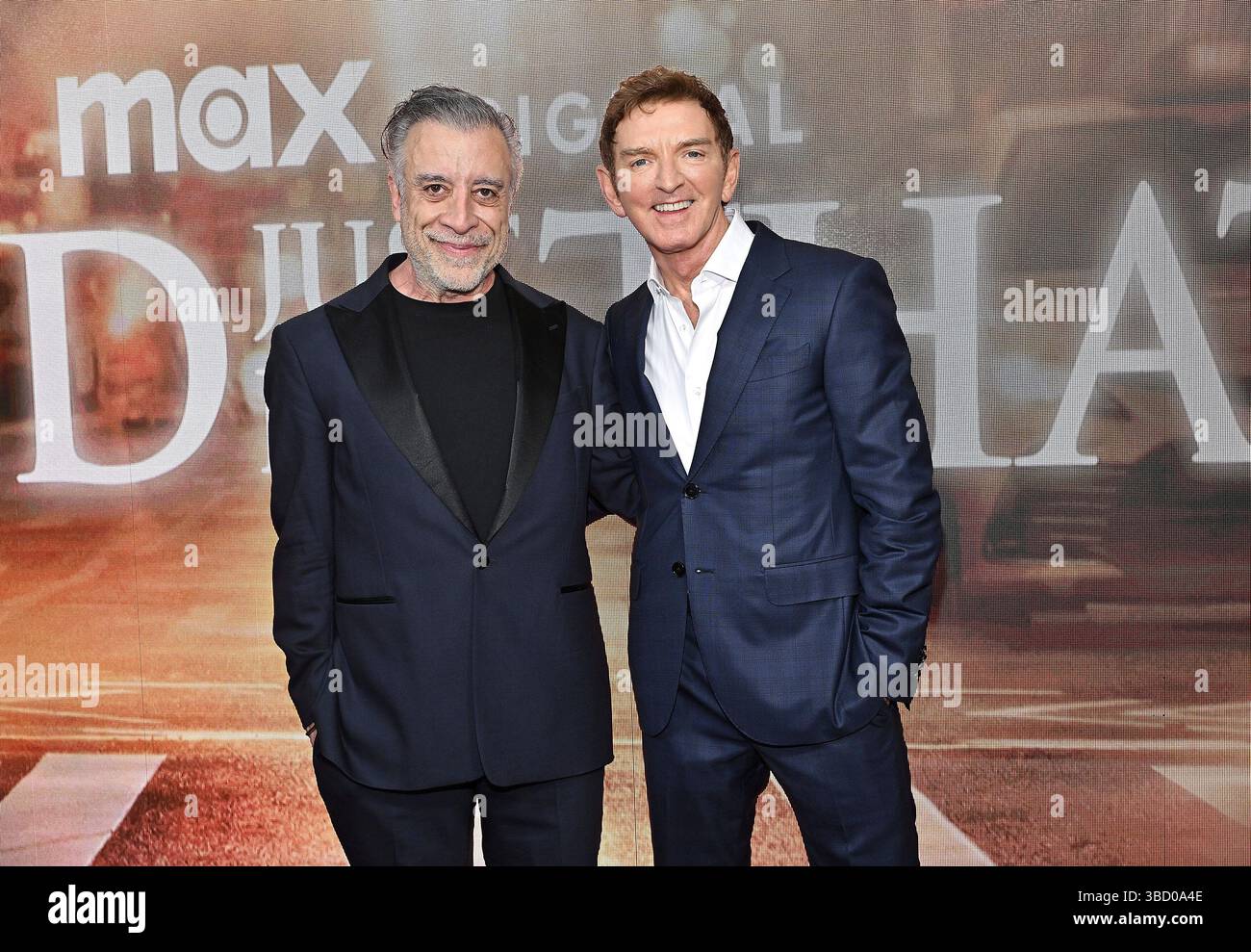 John Melfi, left, and Michael Patrick King attend the premiere of "And ...