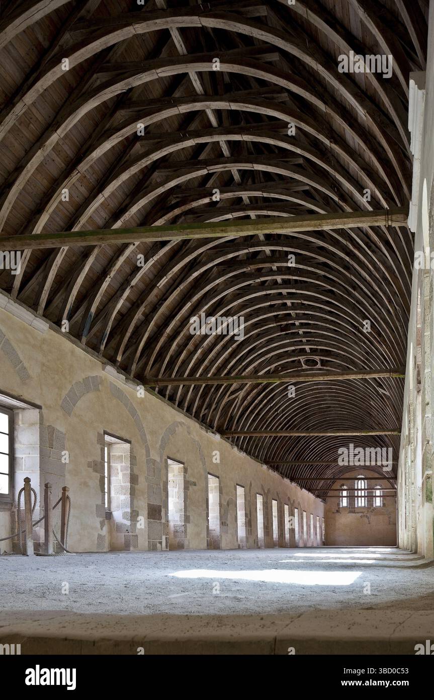 Fontenay former Cistercian monastery dormitory built 12th century ...