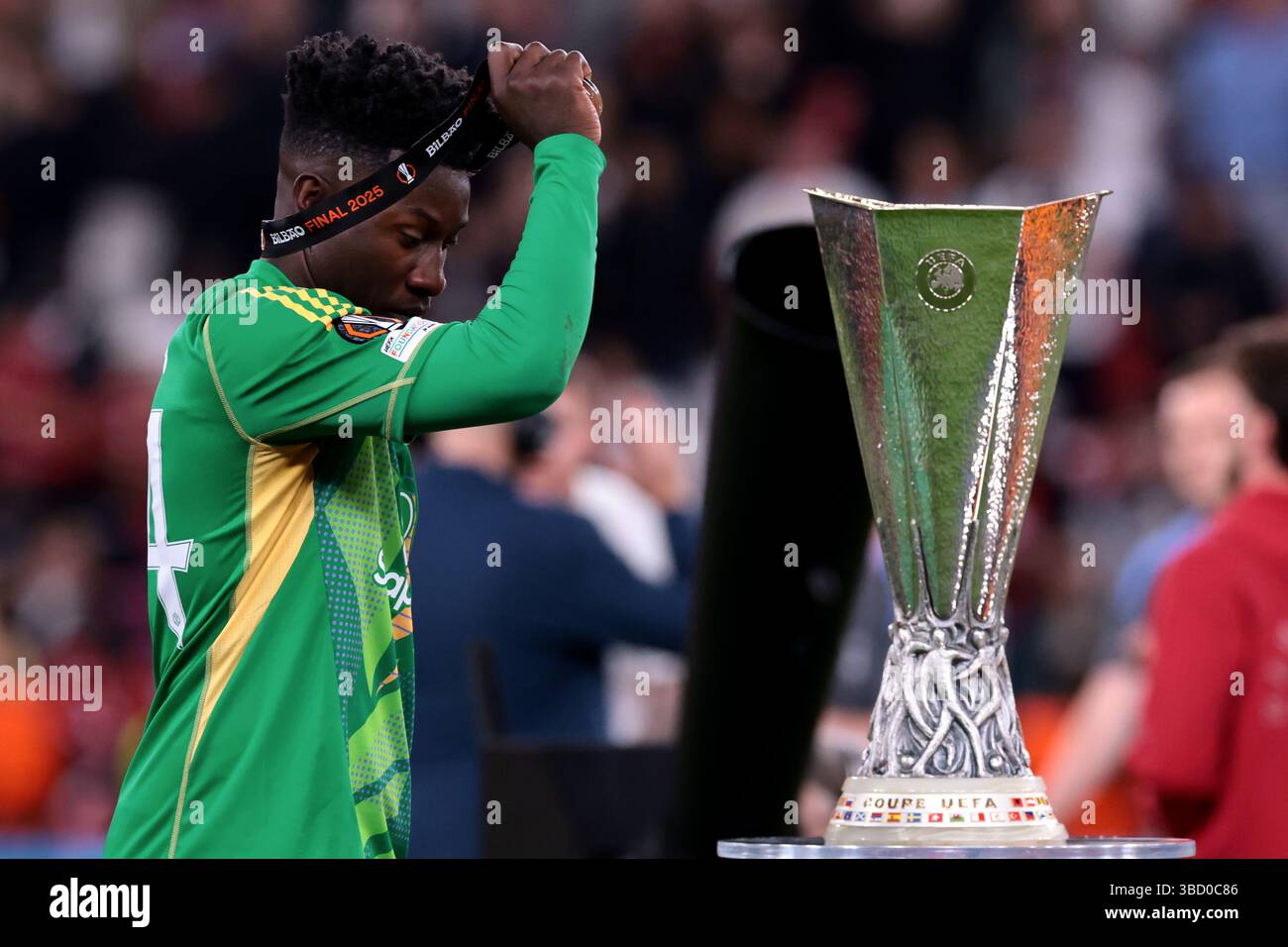 Bilbao, Spain. 21st May, 2025. Andre Onana of Manchester United FC ...