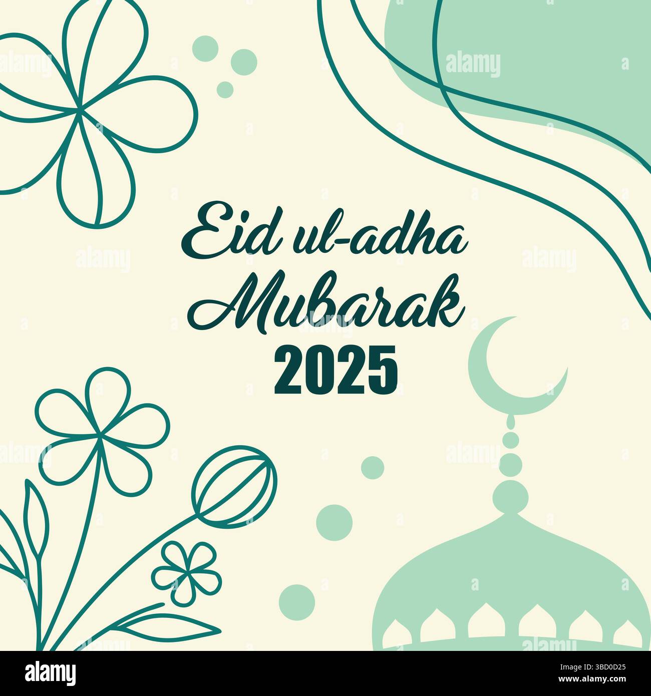 Islamic green design Stock Vector Images - Alamy